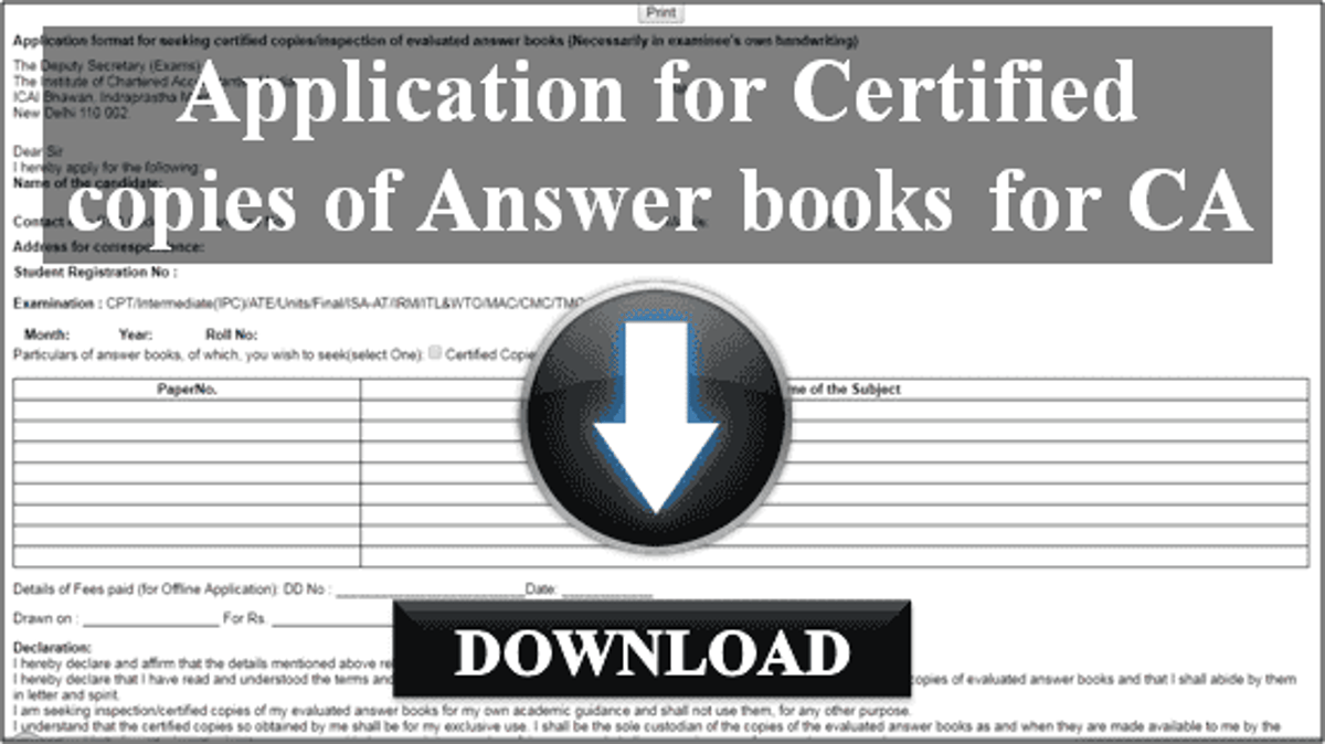 Application format for seeking certified copies/inspection of evaluated ...