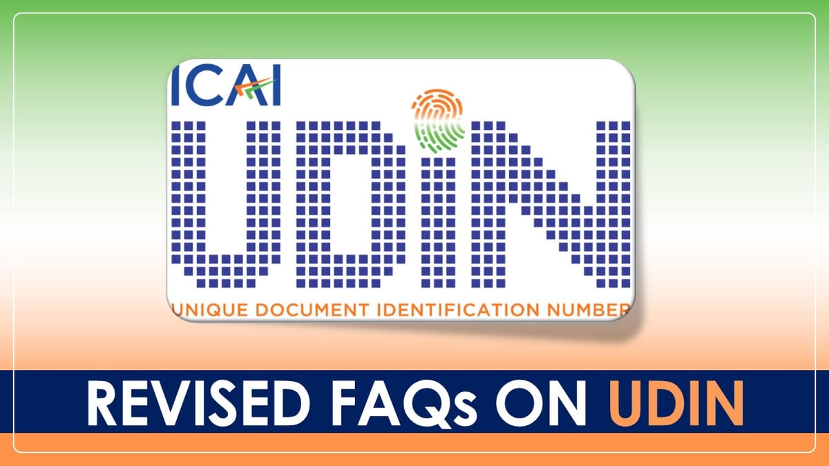 ICAI released revised FAQs on UDIN