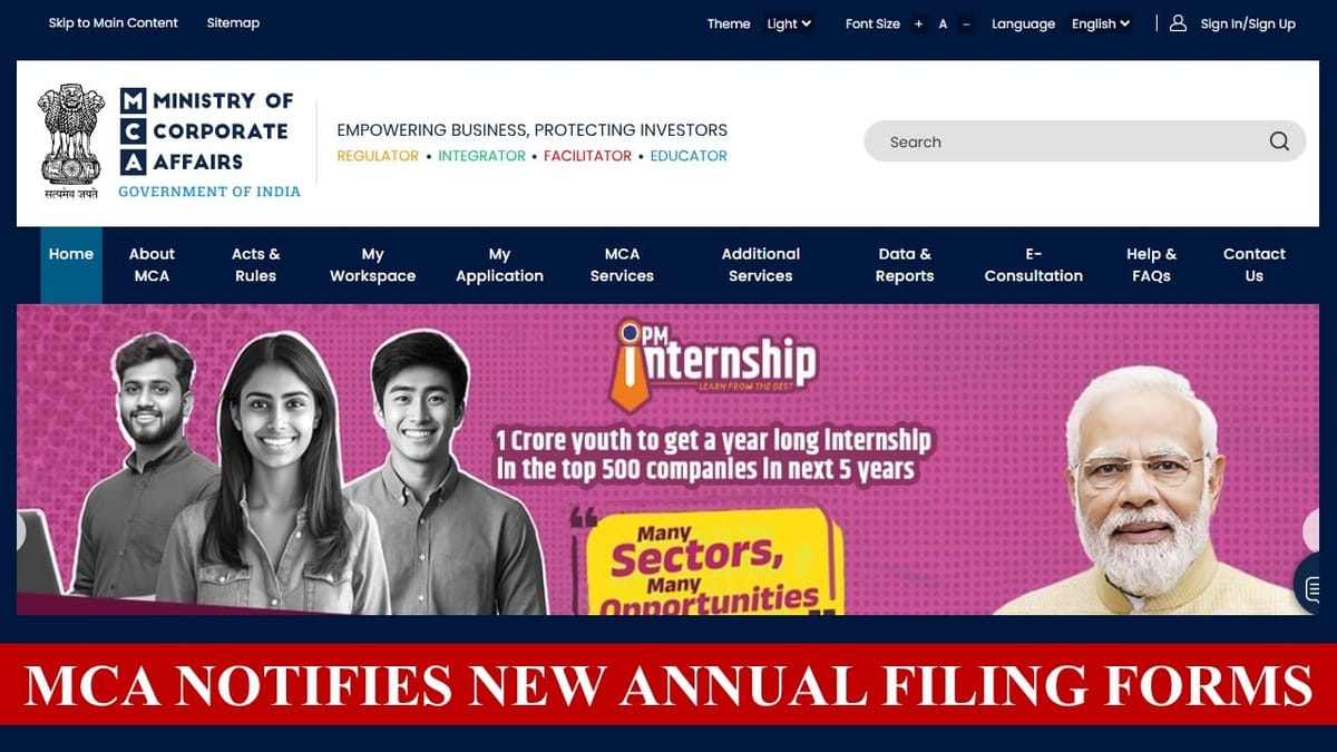 MCA notifies New Forms AOC-1, AOC-2, AOC-4, Extract of Board and ...