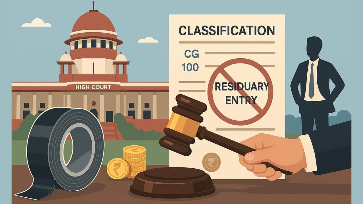 Big Relief for Pidilite! HC Rejects Residuary Entry on Insulating Tape