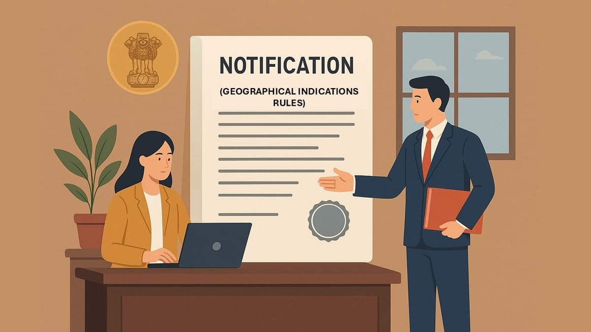 Government Notifies Amendments to Geographical Indications (GI) Rules, 2025