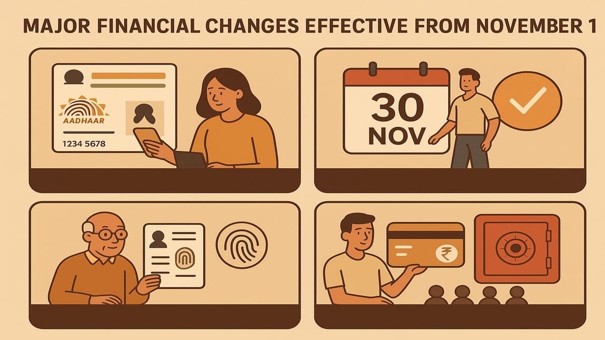 Major Financial Changes Effective from November 1, Every Indian Should ...