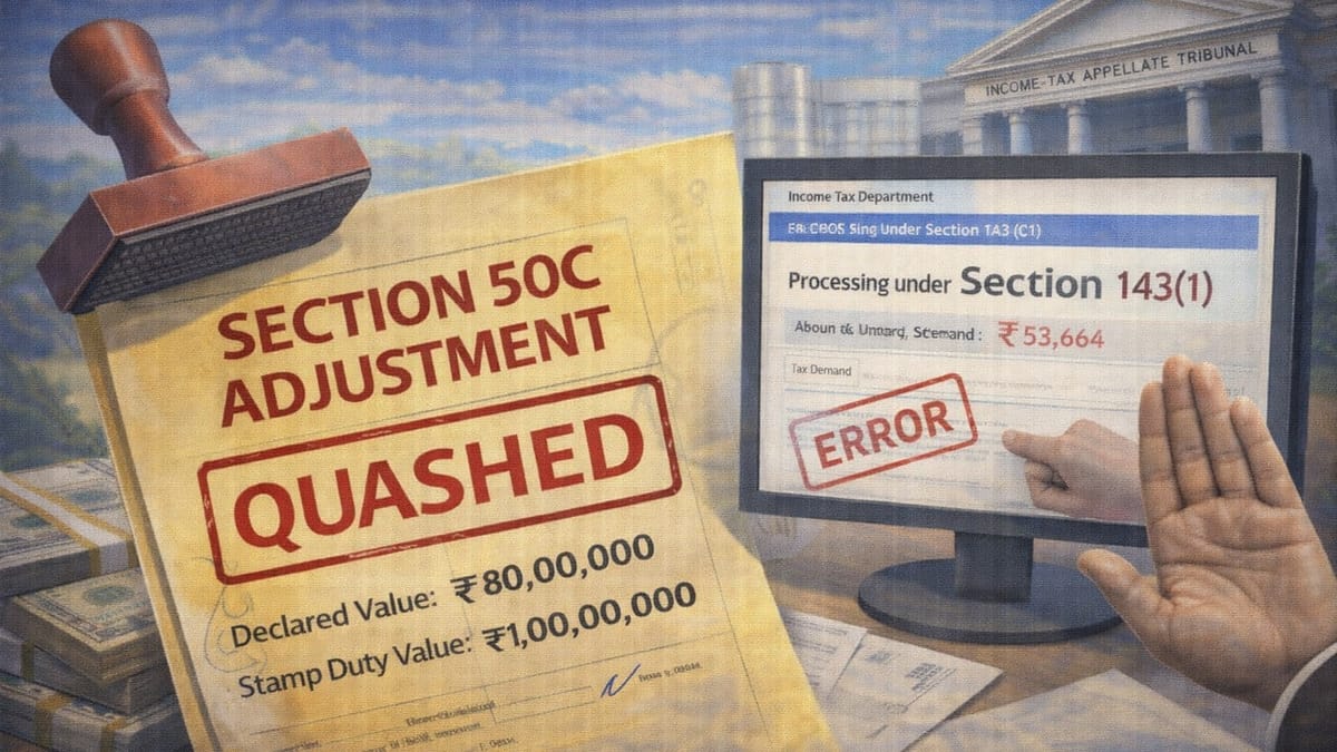 ITAT Delhi Holds Section 50C Adjustment Not Permissible at 143(1 ...