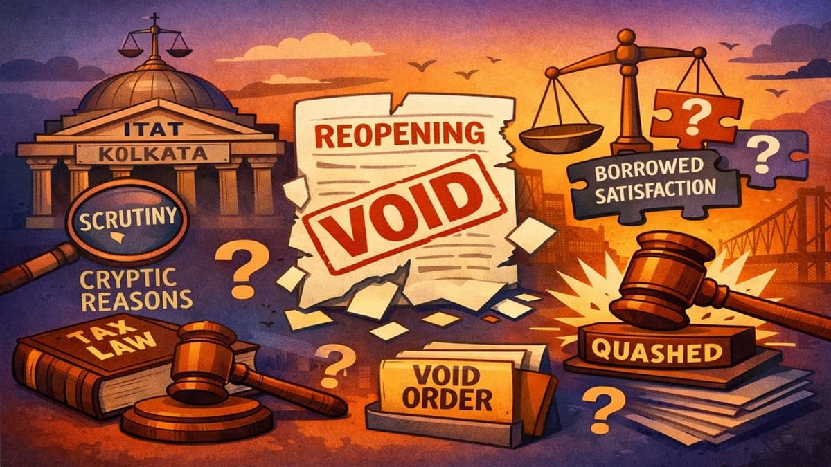 Cryptic Reasons, Borrowed Satisfaction: ITAT Kolkata Quashes Reopening ...