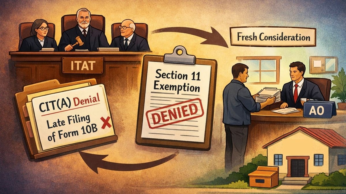 ITAT Restores Section 11 Exemption Claim, Directs Fresh Examination ...