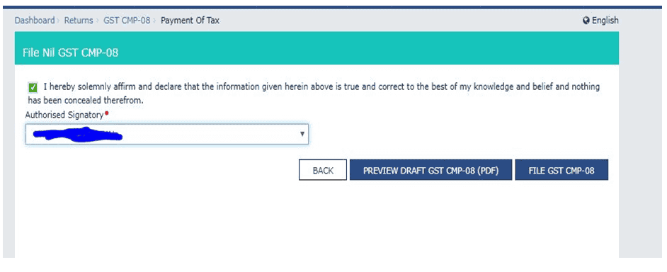 FILING PROCESS OF CMP-08
