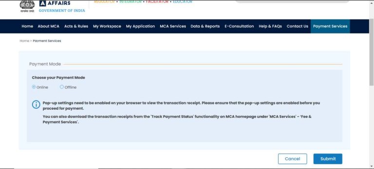 MCA: Process of Making Offline ROC Payment