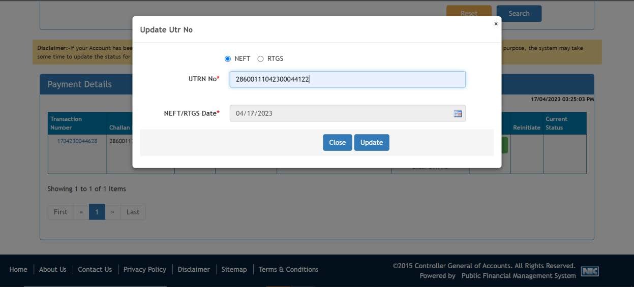 MCA: Process of Making Offline ROC Payment