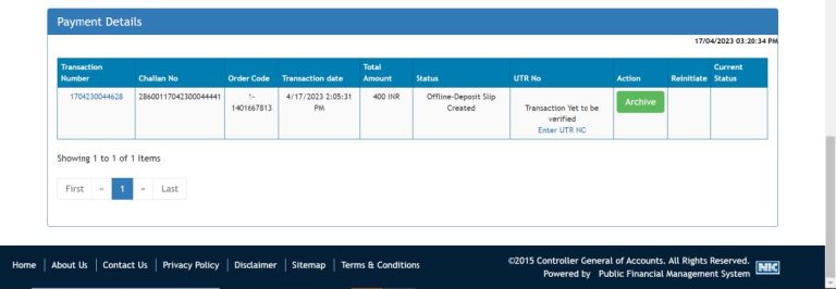 MCA: Process of Making Offline ROC Payment