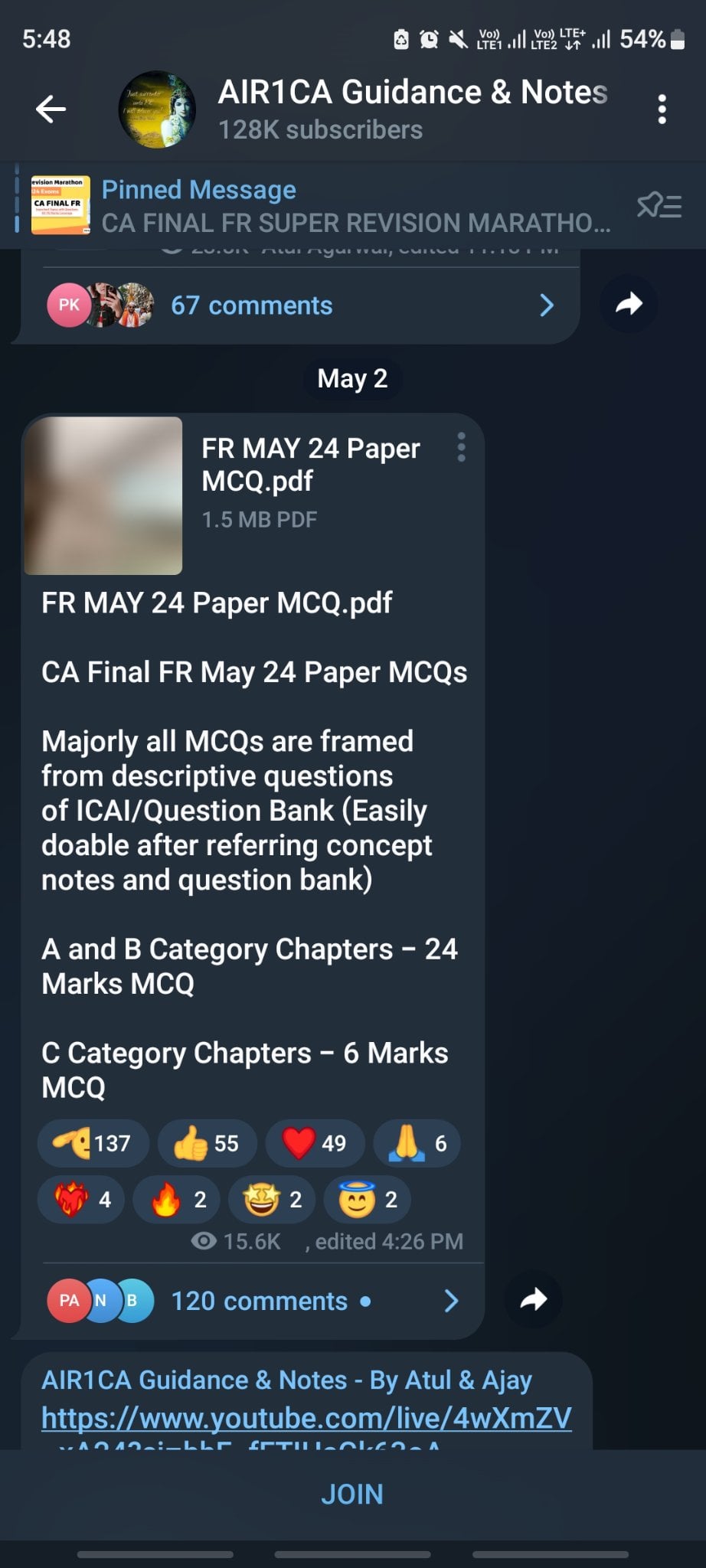 CA Final May 2024 Financial Reporting MCQ Paper Leaked before ...